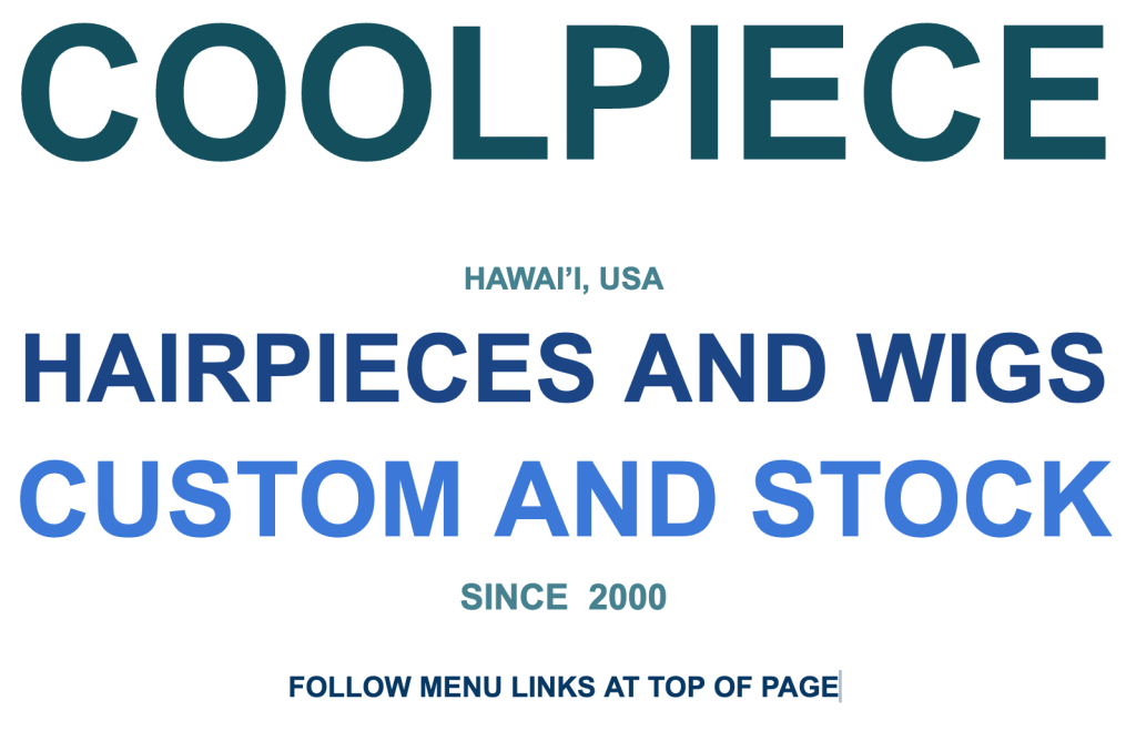 CoolPiece Hairieces Wigs since 2001